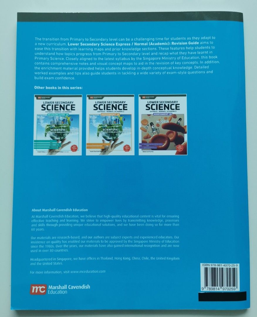 Lower Secondary Science Revision Guide 1B by Marshall Cavendish ...