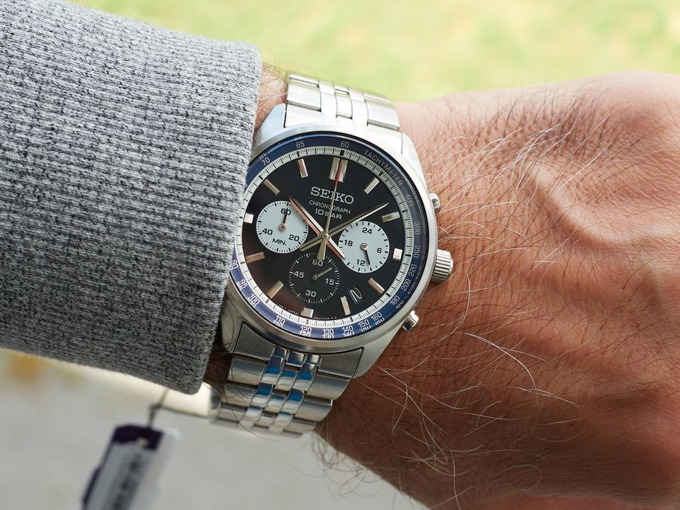 *Lowest Price*Seiko SSB427 Men's Chronograph Blue Dial Stainless Steel Watch ssb427 ssb427p ...