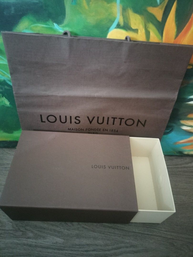 LV Paper Bag and LV Box, Luxury, Accessories on Carousell