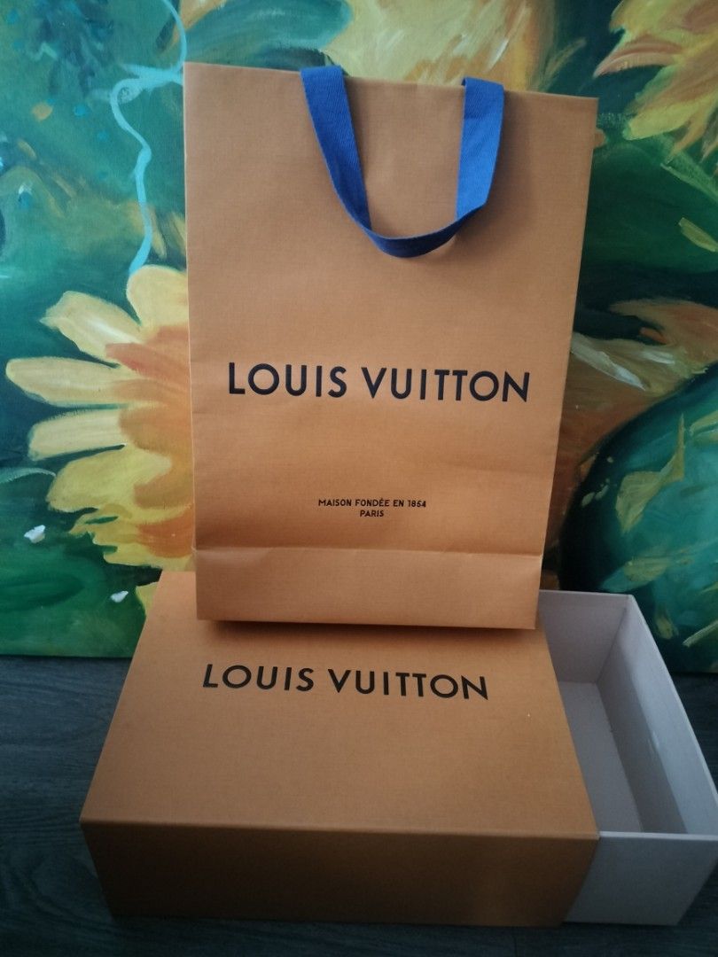 LV Paper Bag and LV Box, Luxury, Accessories on Carousell