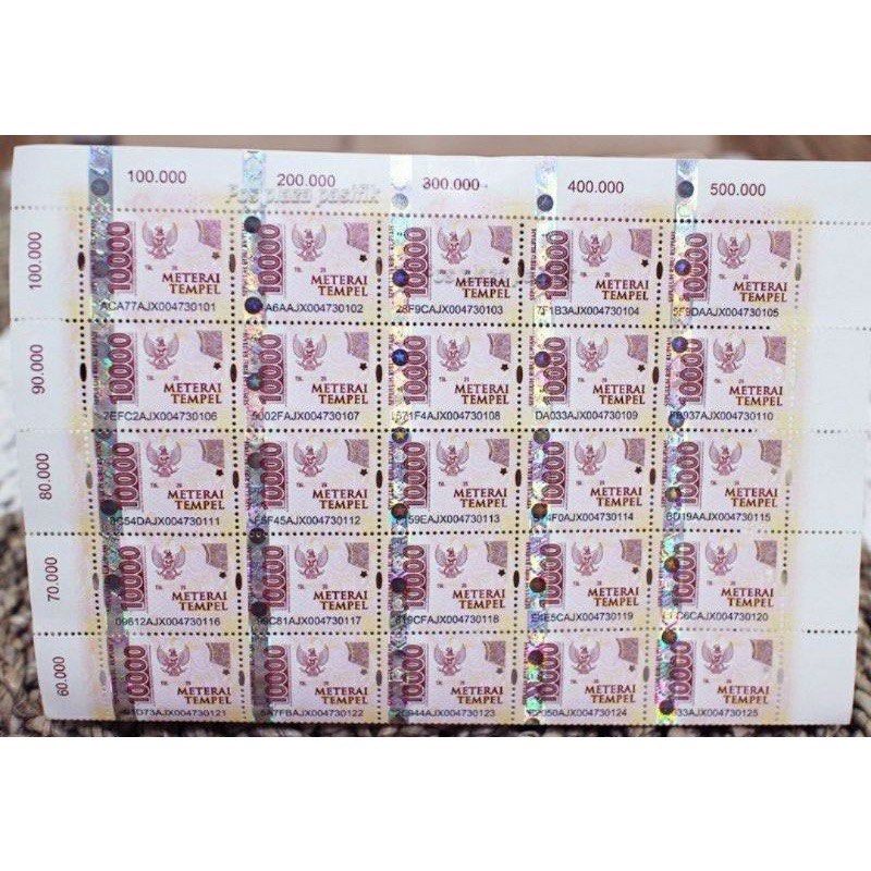 Materai Stamp 10000, Hobbies & Toys, Memorabilia & Collectibles, Stamps ...