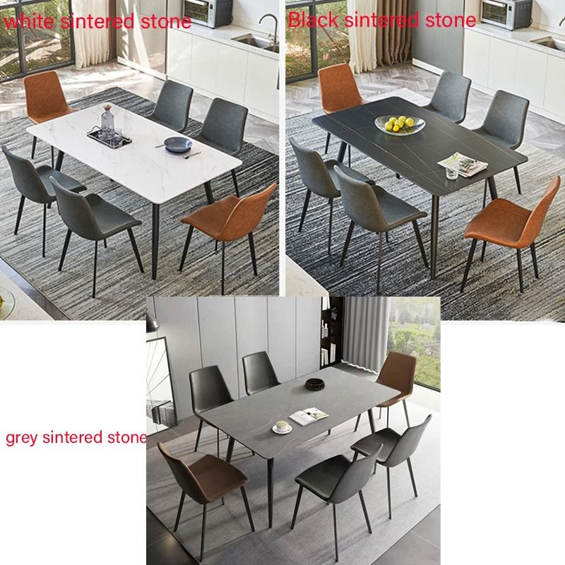 Modern simplicity Sintered stone Dining table Study table Office table, Furniture & Home Living ...