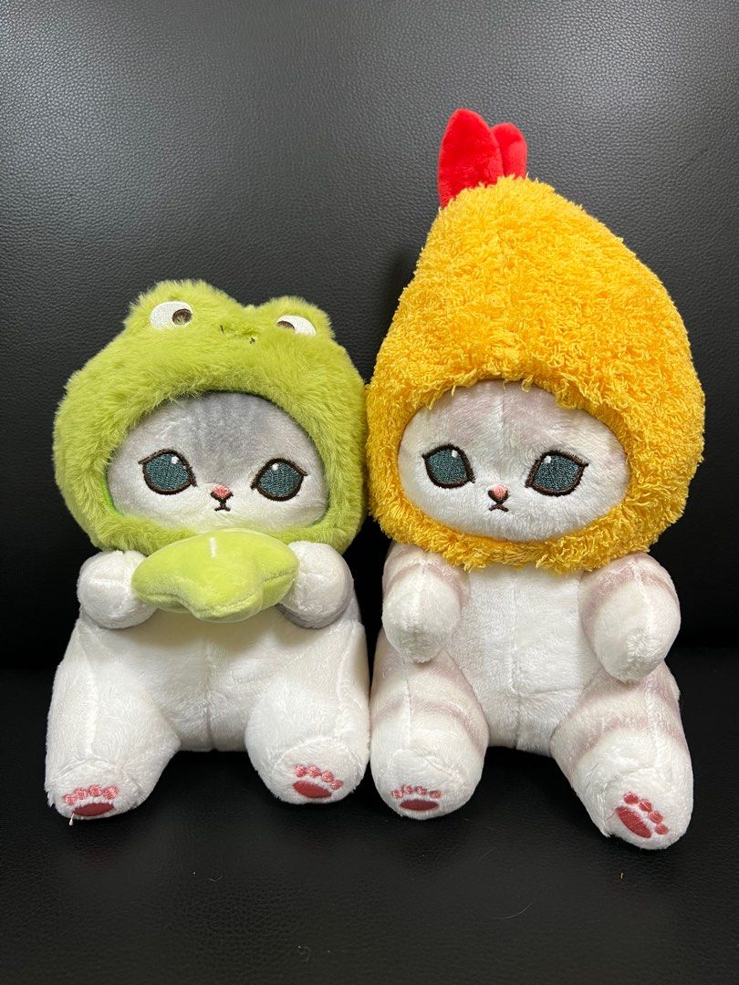 Mofusand Cat Plush Toy (Frog and Fried Shrimp Design), Hobbies & Toys, Toys & Games on Carousell
