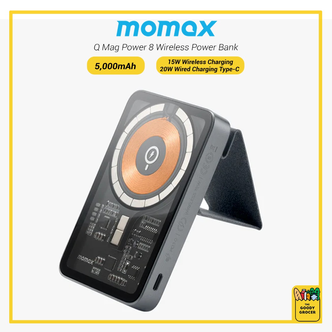 Momax Q.Mag Power 8 5000mAh Magnetic Wireless Power Bank, Mobile Phones & Gadgets, Mobile ...