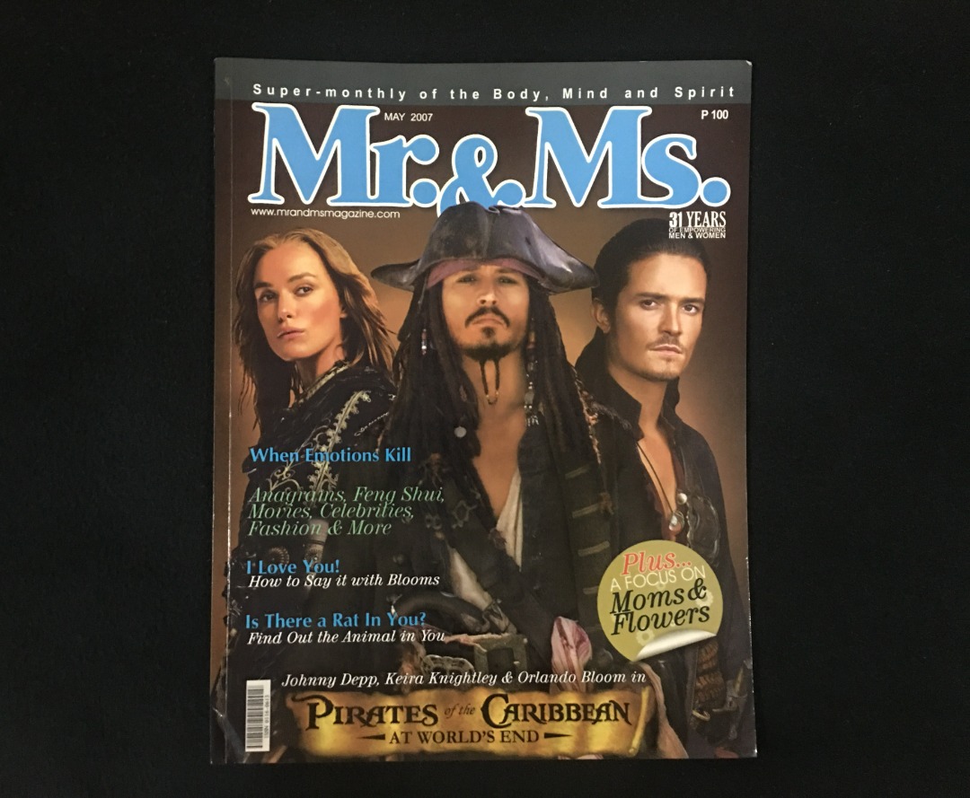 Mr. & Ms. Pirates of the Caribbean Johnny Depp Cover May 2007, Hobbies ...