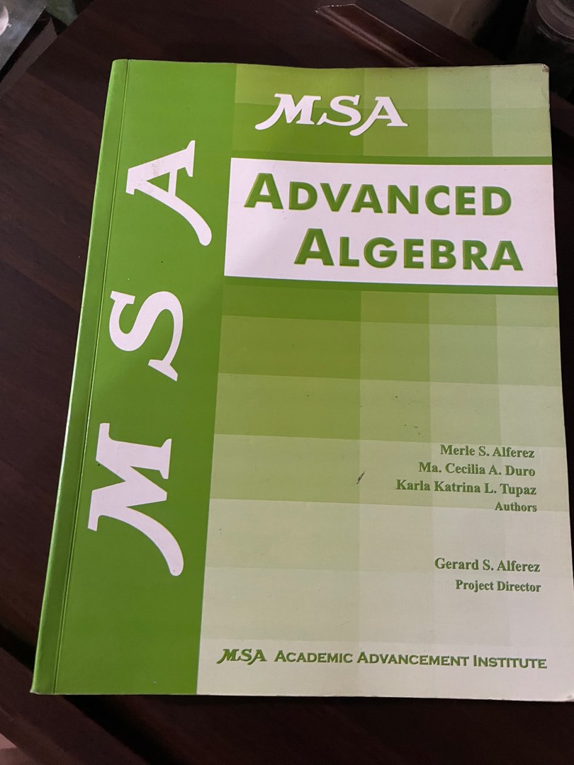 MSA Advanced Algebra, Hobbies & Toys, Books & Magazines, Textbooks on ...