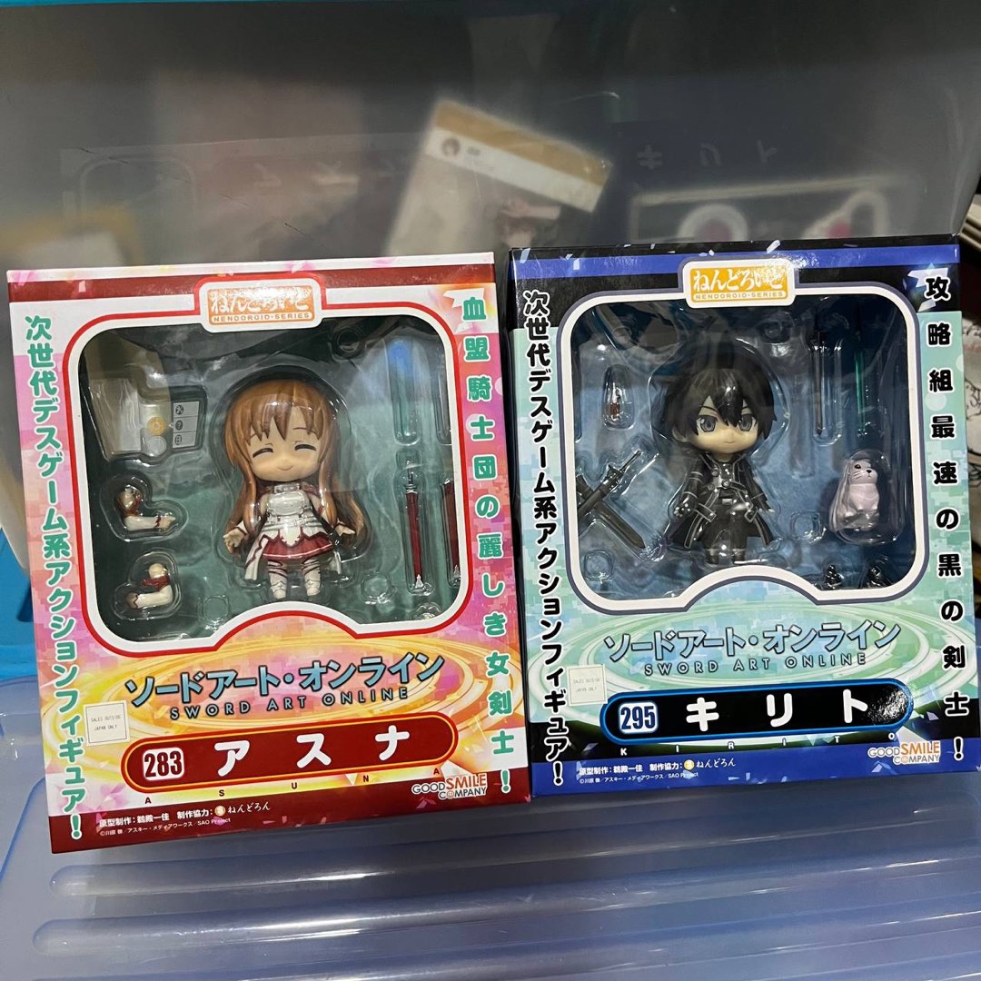 Nendoroid kirito 295 and asuna 283 - sword art online, Hobbies & Toys ...