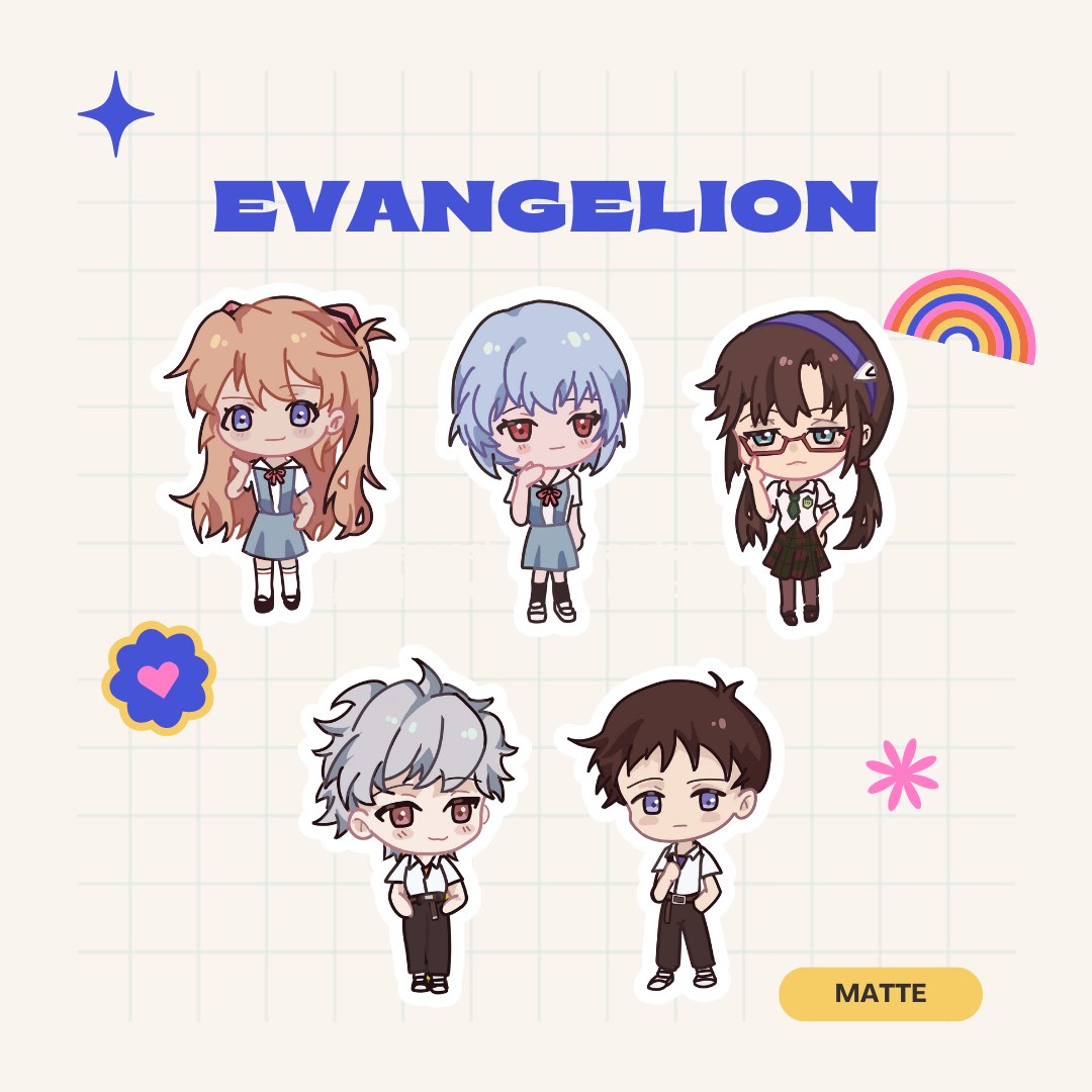 nge evangelion diecut stickers, Hobbies & Toys, Memorabilia ...