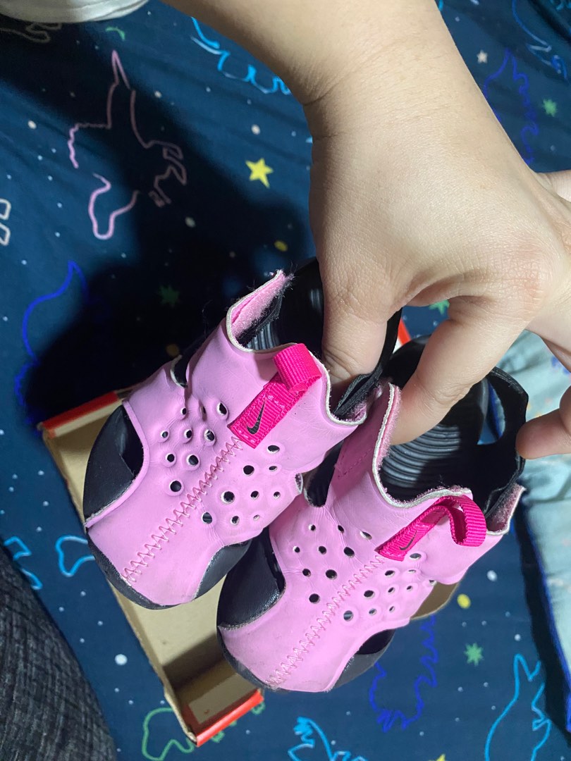 NIKE SUNRAY (BLACK & PINK), Babies & Kids, Babies & Kids Fashion on ...
