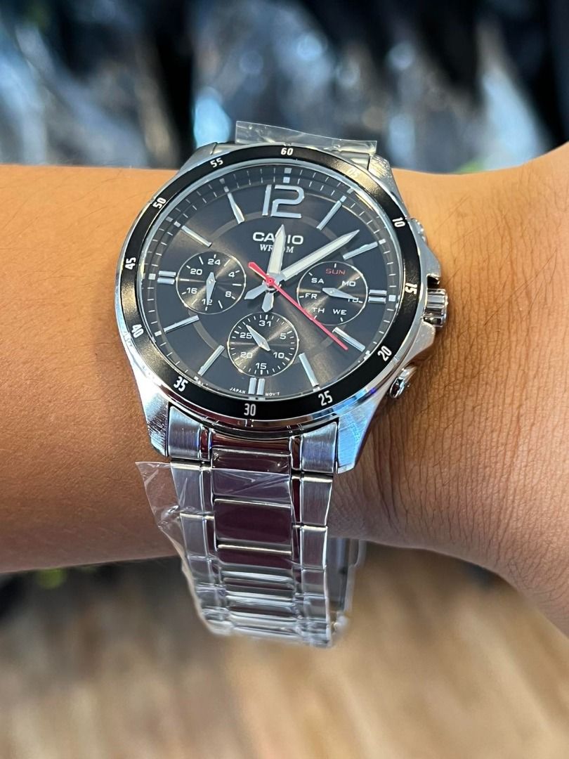 Original Casio Chronograph Stainless Steel Mens Watch Mtp 1374d 1a On Carousell
