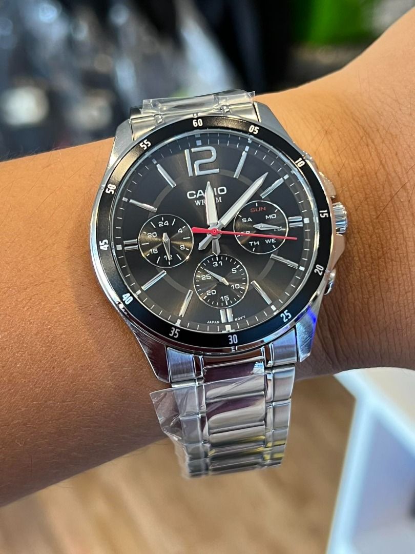Original Casio Chronograph Stainless Steel Mens Watch Mtp 1374d 1a On Carousell