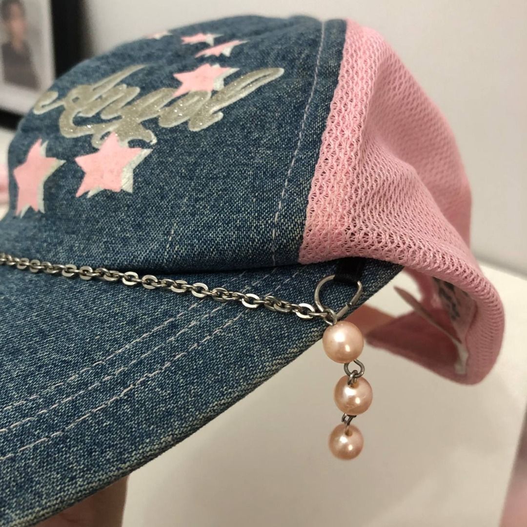 perfect y2k dainty kpop korean soft girl aesthetic lace newjeans cap ...