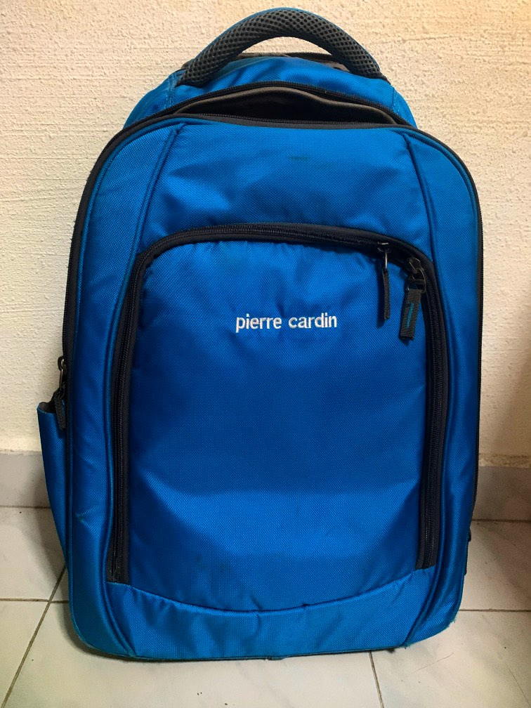 Pierre Cardin Blue Laptop Trolley Bag, Women's Fashion, Bags & Wallets ...