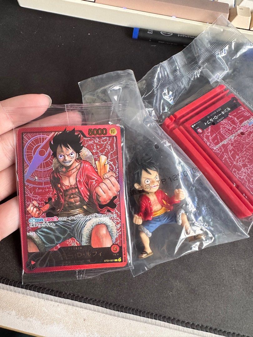 (PO) WCF LECAFIG Luffy Figurine + Promo Card ST01-001 (Gold Font) | One ...