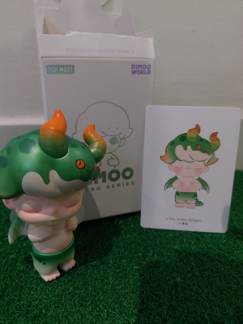 Popmart Dimmo Retro Series LITTLE GREEN DRAGON, Hobbies & Toys, Toys ...