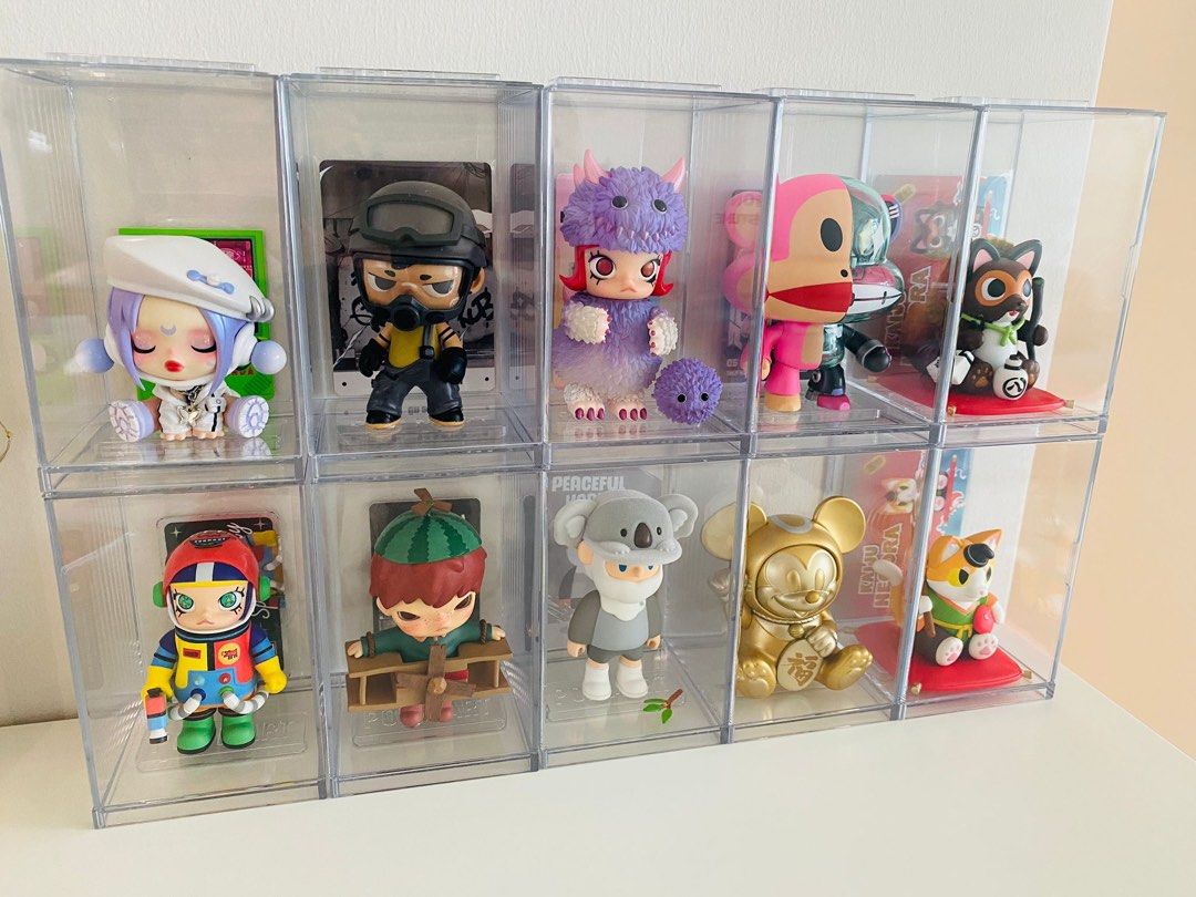 POPMART single display box (Molly, Skullpanda, Hirono, Deduckoo, Bunny ...