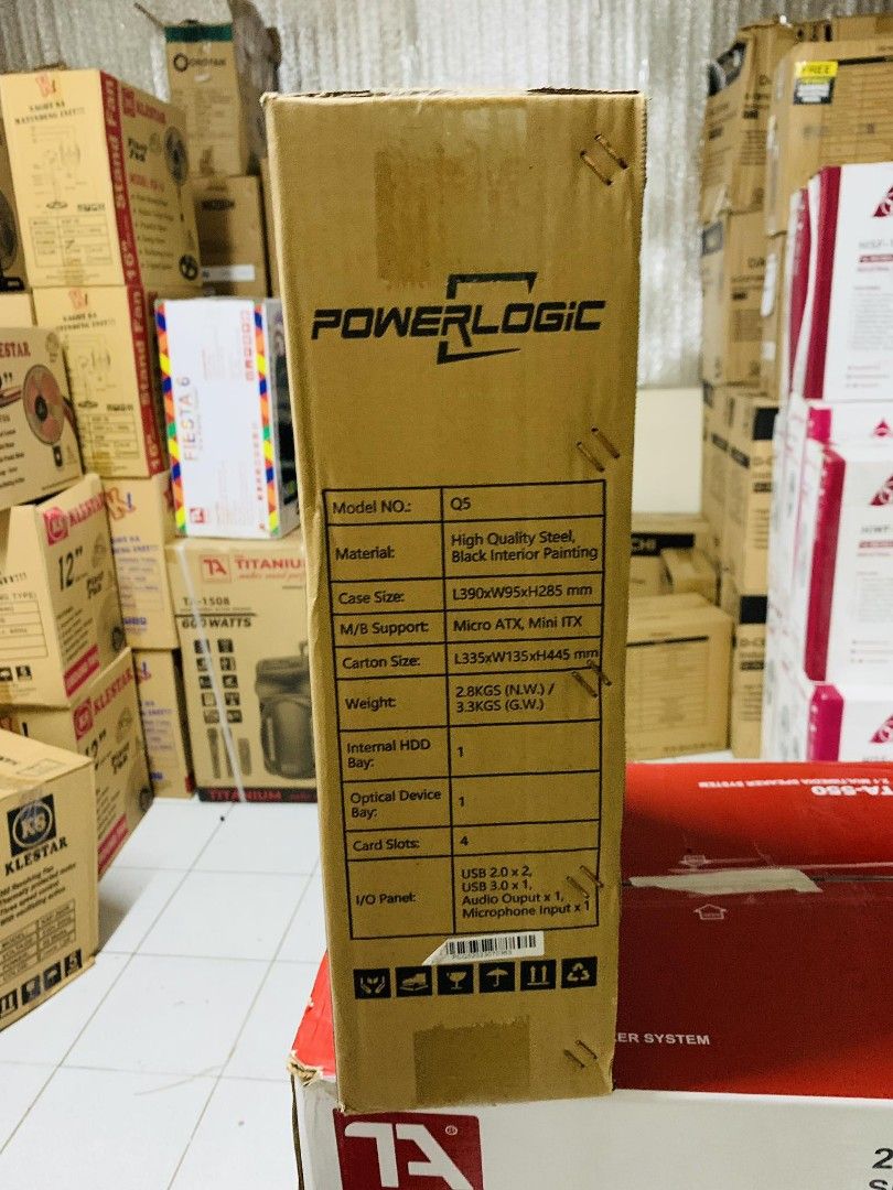 Powerlogic Q5 Slim Mini-Micro ATX PC Desktop Case with 600w PSU ...