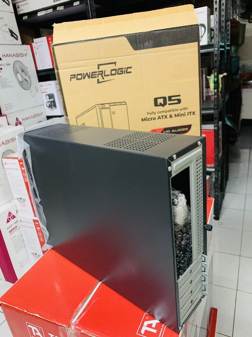Powerlogic Q5 Slim Mini-Micro ATX PC Desktop Case with 600w PSU, Computers & Tech, Parts ...