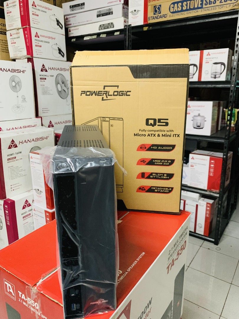 Powerlogic Q5 Slim Mini-Micro ATX PC Desktop Case with 600w PSU, Computers & Tech, Parts ...