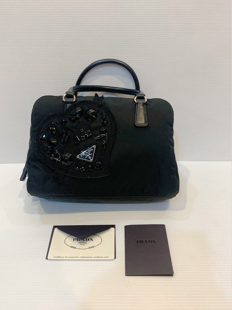 Prada Mini Evening Heart Bag, Women's Fashion, Bags & Wallets, Tote ...