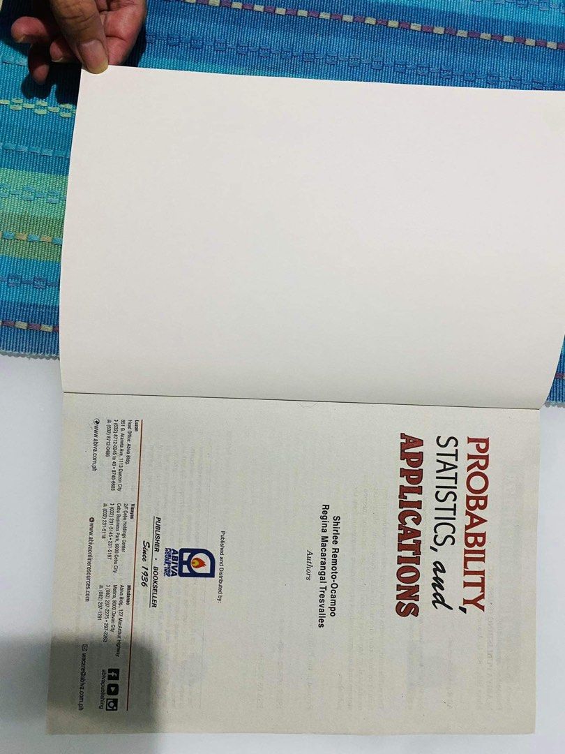 Probability, Statistics & Applications textbook on Carousell