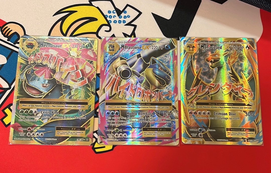 PTCG. 3 OGS. Charizard. Venusaur. Blastoise., 興趣及遊戲, 玩具 & 遊戲類 - Carousell