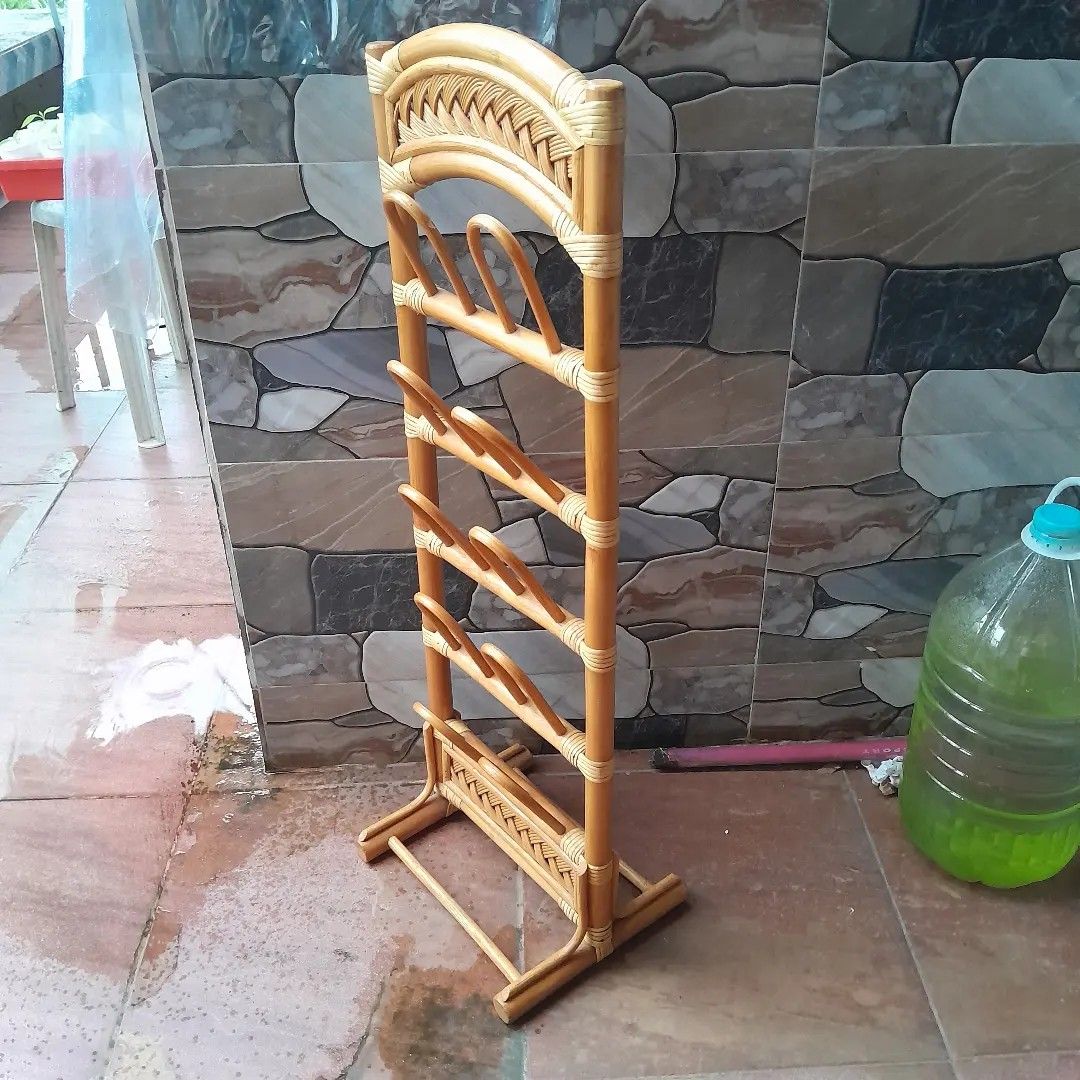 Rattan Shoe Rack on Carousell
