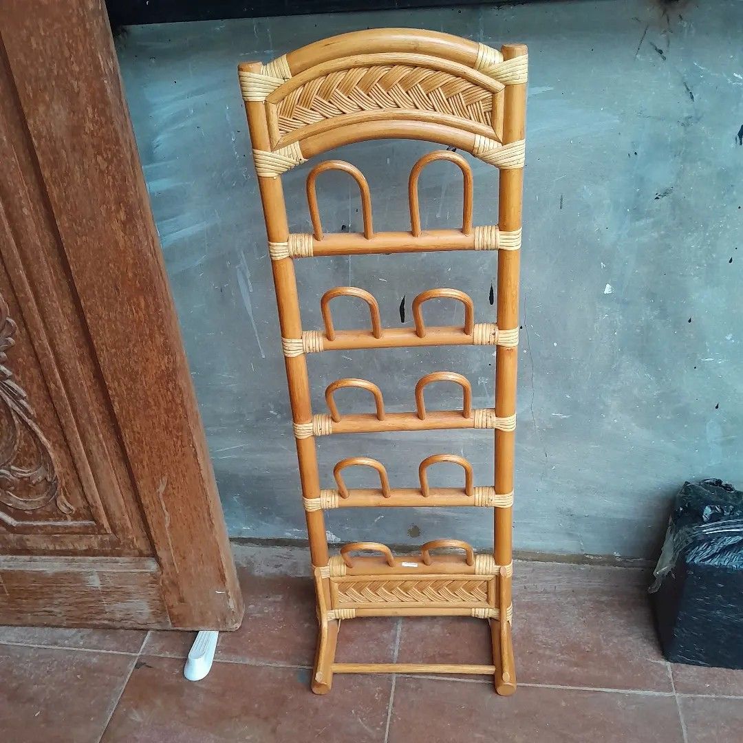 Rattan Shoe Rack on Carousell
