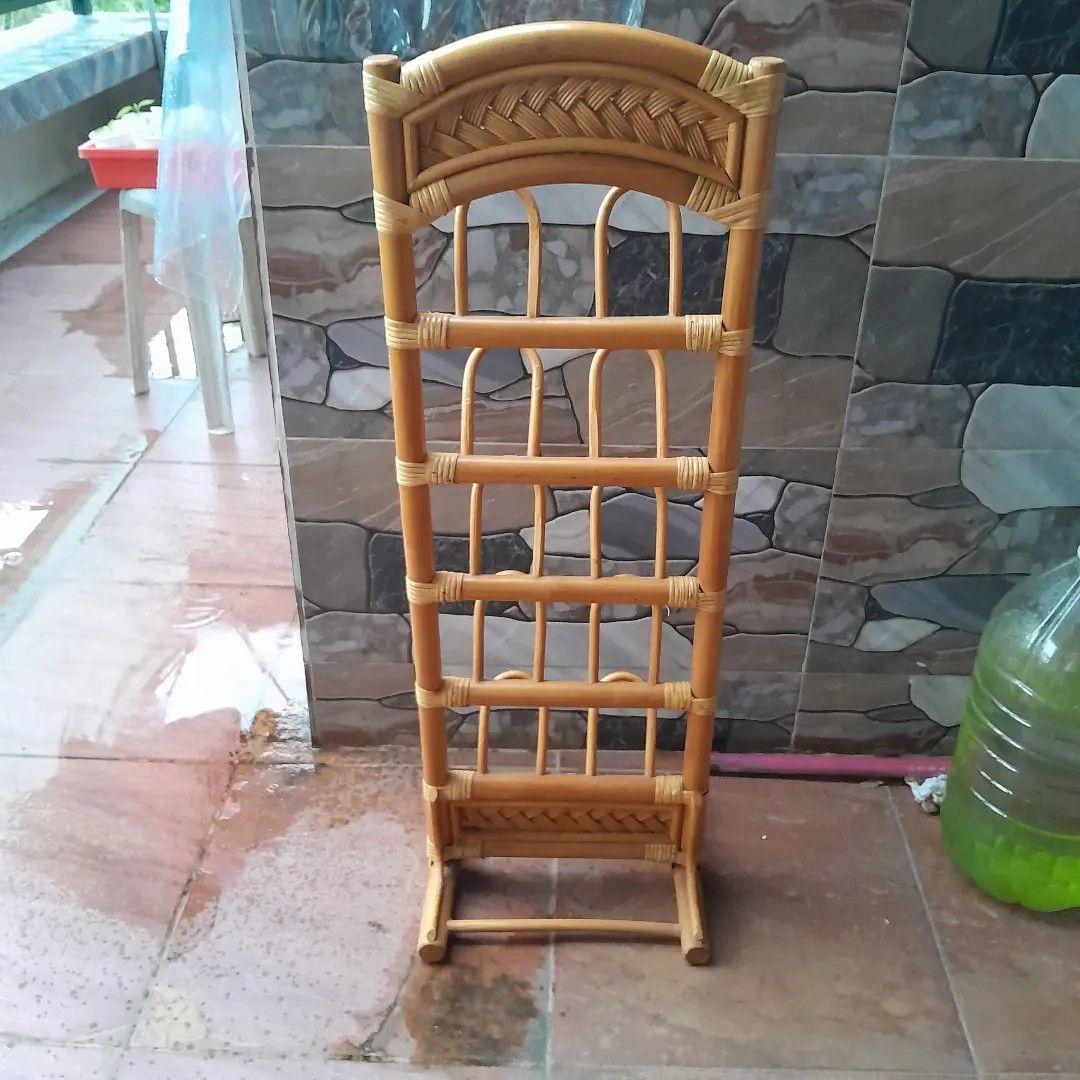 Rattan Shoe Rack on Carousell
