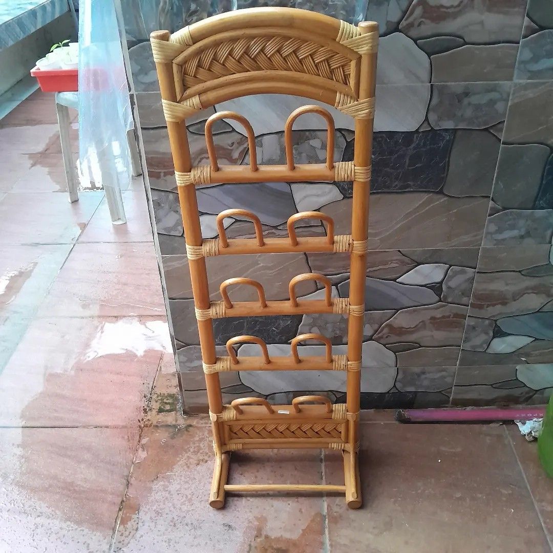 Rattan Shoe Rack on Carousell