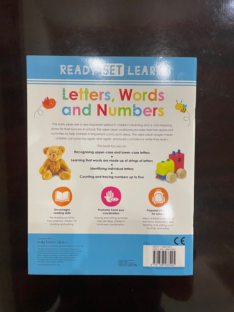 Ready set learn (letters, words, numbers), Buku & Alat Tulis, Buku Anak ...