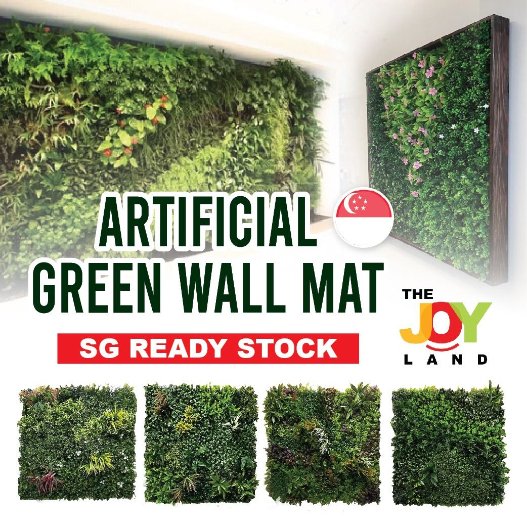 Ready Stock | Artificial UV Green Plant Wall Mat Interior Green Wall ...