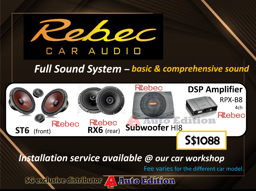 Rebec Car Audio - Comperehensive & Basic Sound Package - Car Speakers, Car DSP amplifier ...