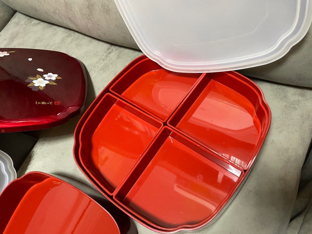 Red floral design Chinese new year candy box / Cny goodies box / Cny ...