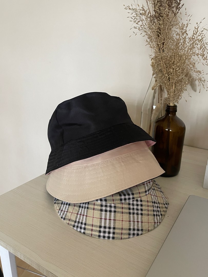 Reversible bucket hat bundle, Women's Fashion, Watches & Accessories ...