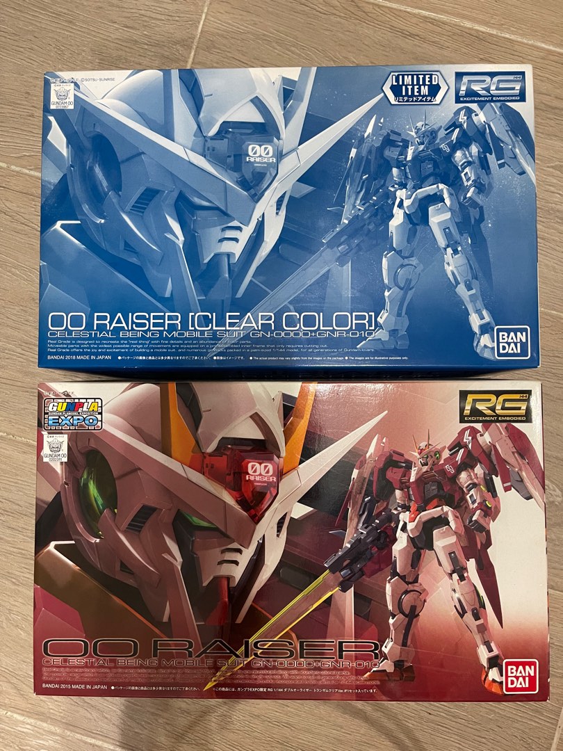 RG 00 Raiser [Clean color] / 00 Raiser [Gunpla Expo], 興趣及遊戲, 玩具 & 遊戲類 ...