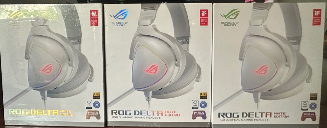 !!ROG DELTA WHITE!!, Audio, Headphones & Headsets on Carousell