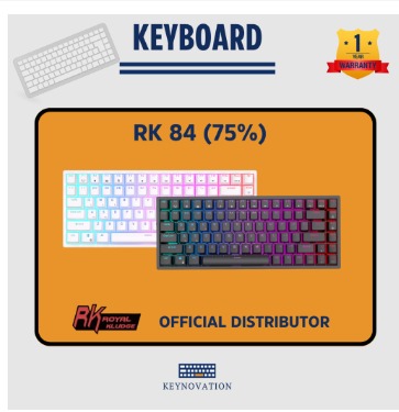 Royal Kludge RK84 Hot Swappable BT Wireless RGB Mechanical Gaming ...