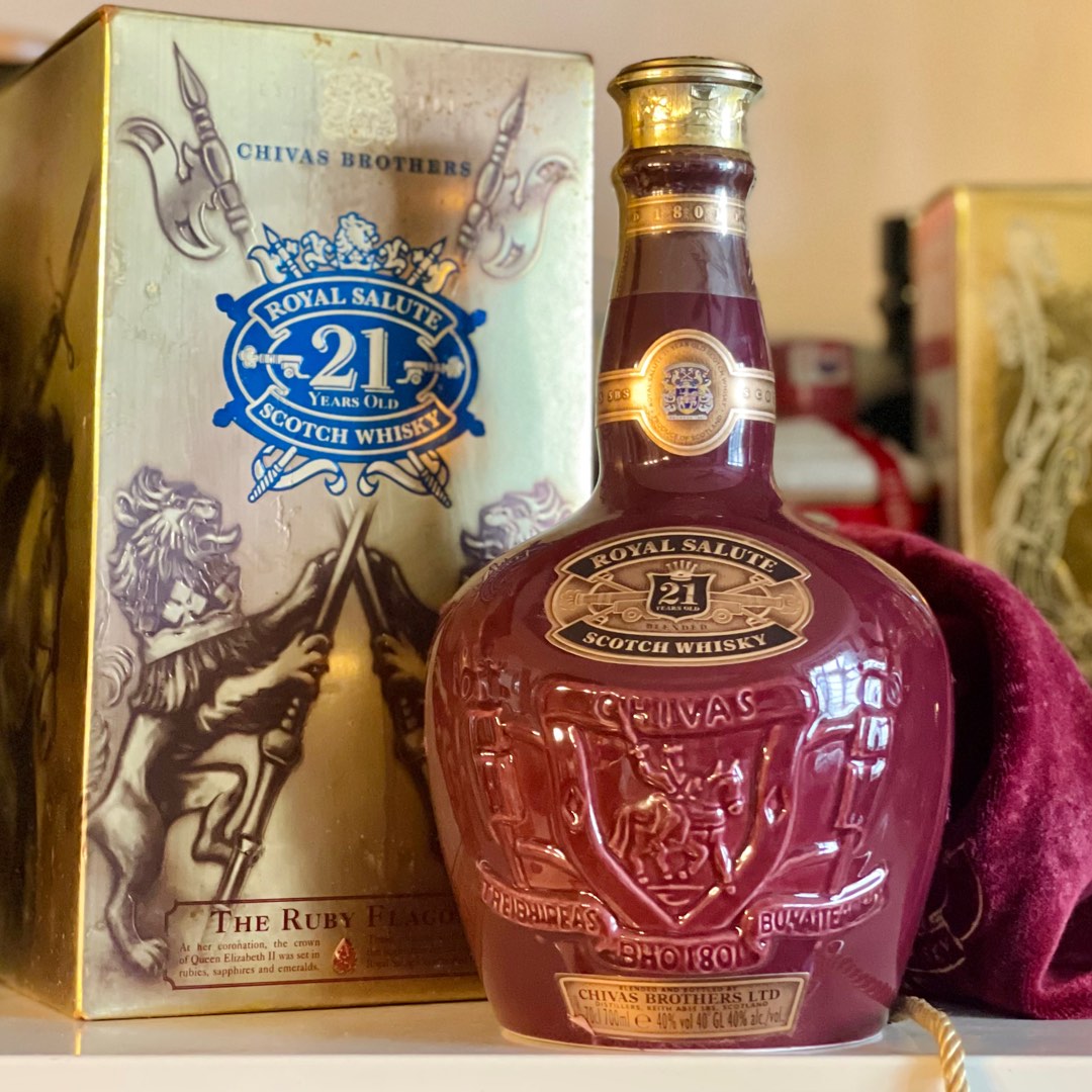 Ruby Chivas 21 Royal Salute Regal Vintage red Whisky w box 700ml, Food ...