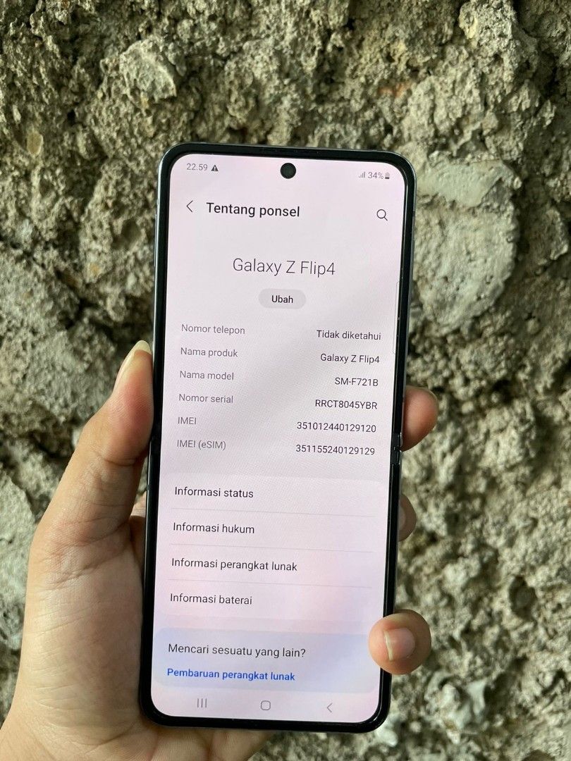 Samsung Z flip 4 256gb Biru, Telepon Seluler & Tablet, Ponsel Android ...