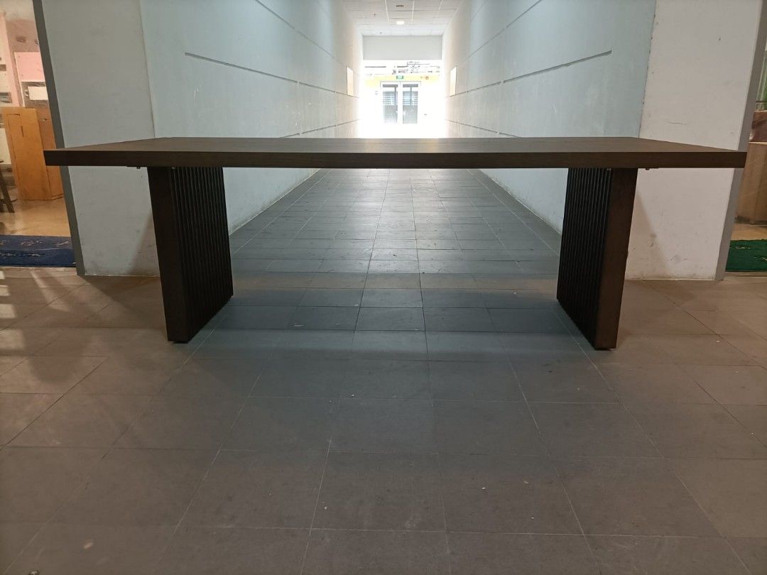 SANTI VALPO 225cm Dining Table in WALNUT, Furniture & Home Living ...