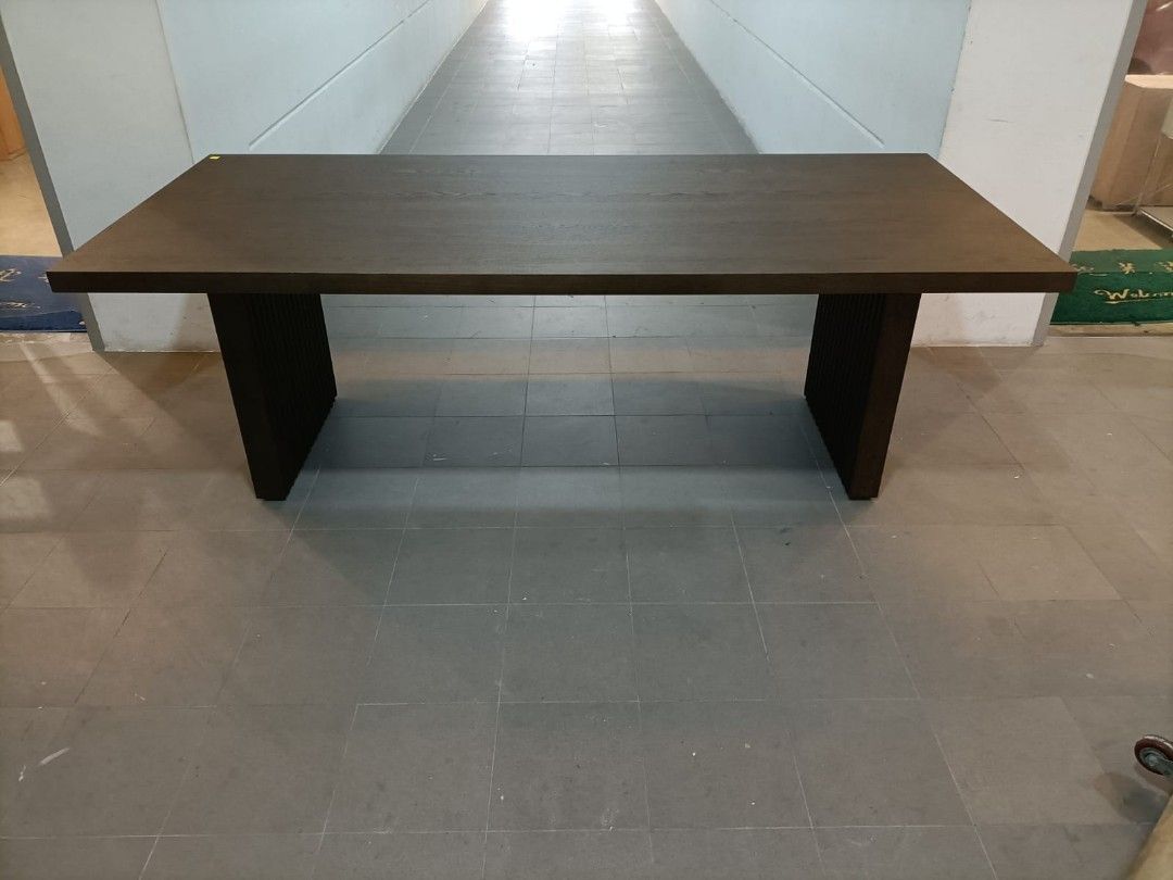 SANTI VALPO 225cm Dining Table in WALNUT, Furniture & Home Living ...