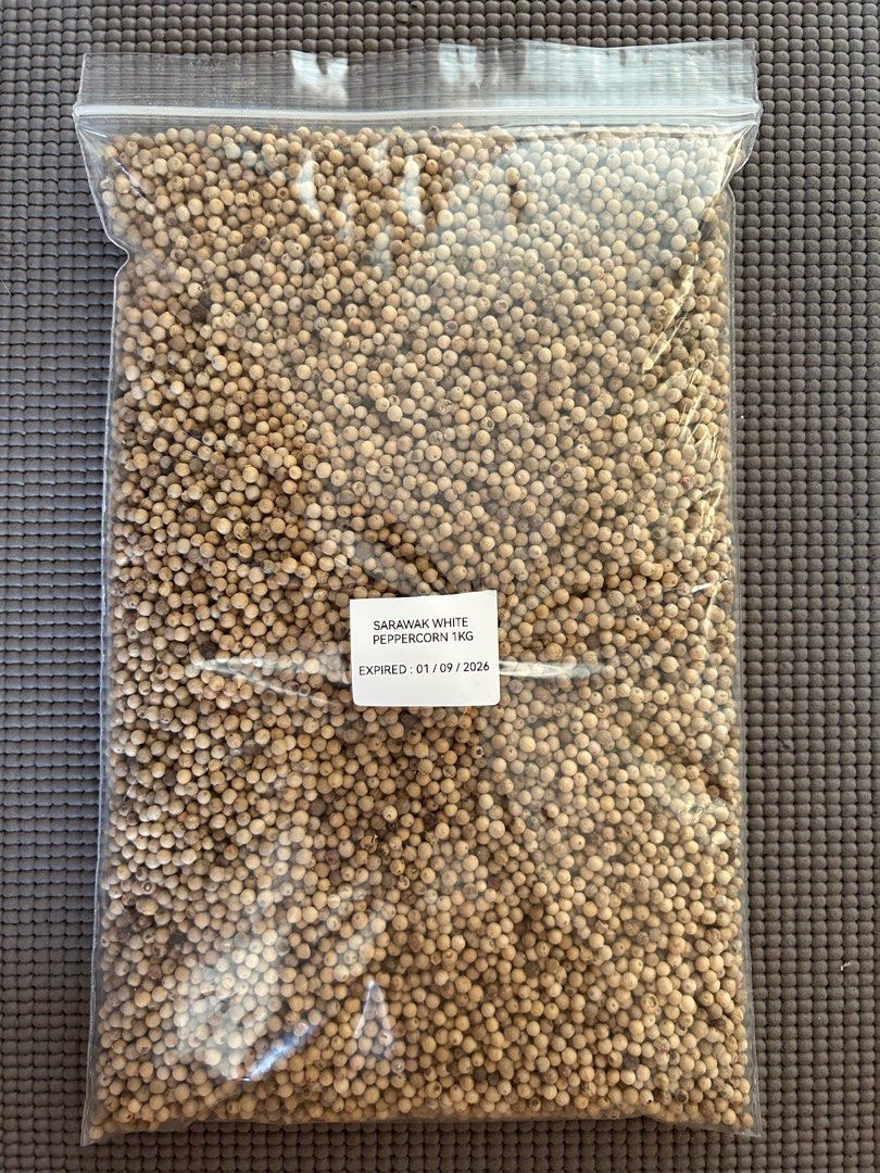 SARAWAK WHITE PEPPERCORN 1KG, Food & Drinks, Spice & Seasoning on Carousell