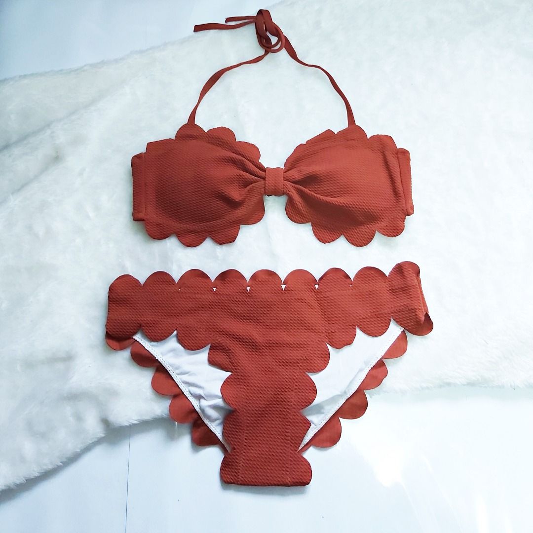 Scallop trip bikini, Women's Fashion, Swimwear, Bikinis & Swimsuits on ...