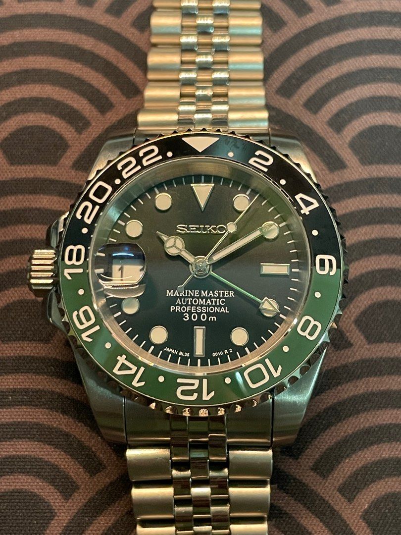 Seiko Custom Mod “GMT Master II Sprite Lefty" 40mm case, Luxury ...