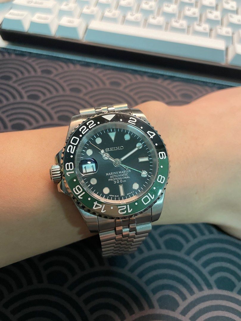 Seiko Custom Mod “GMT Master II Sprite Lefty" 40mm case, Luxury ...