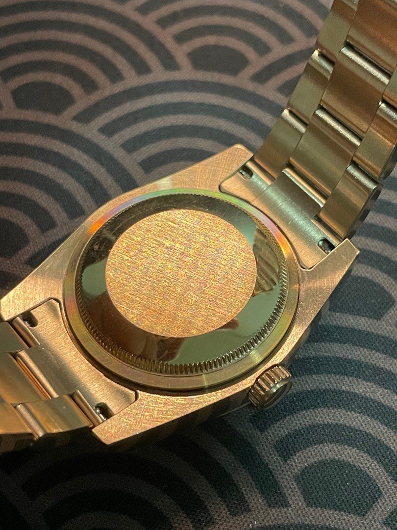 Seiko Custom Mod “Datejust Sunburst Arabic Blue Rose Gold” 36mm case ...