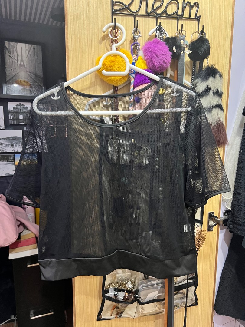 Shein Transparent Crop Top on Carousell