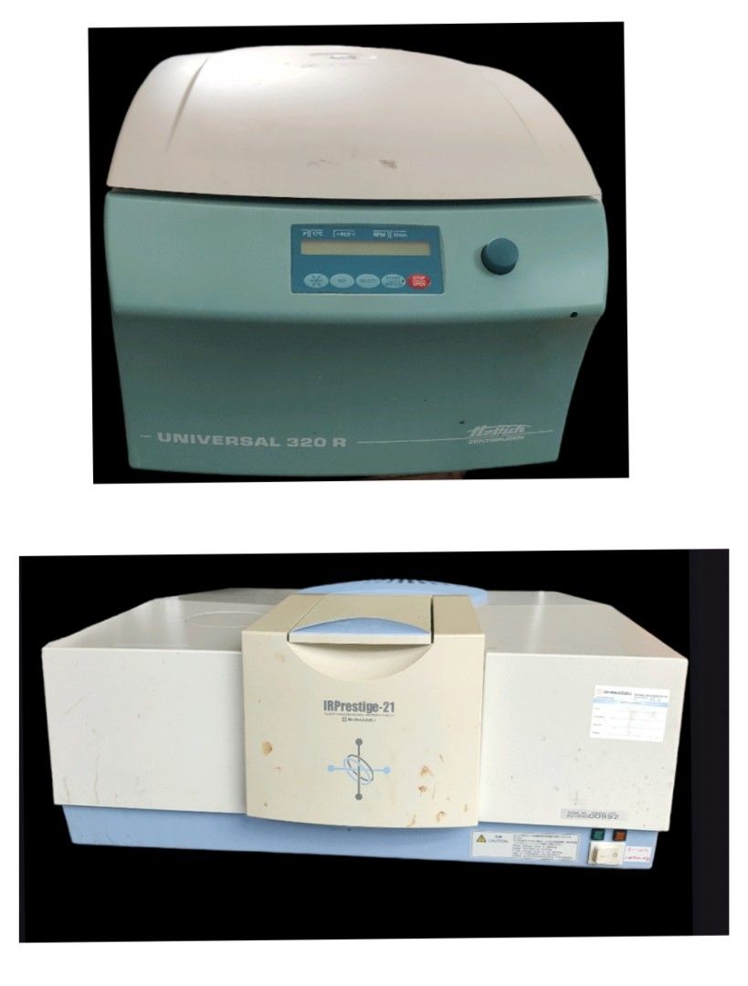 SHIMADZU IR PRESTIGE -21 FTIR SPECTROPHOTOMETER,HETTICH Zentrifugen ...