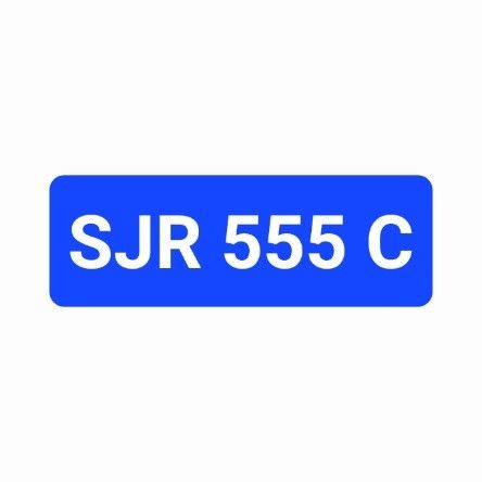 SJR 555 C Car Vehicle Number Registration Plate, Car Accessories, Car ...